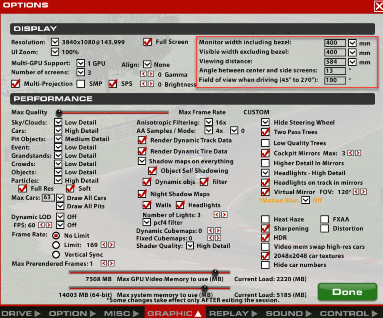 How to set up Triple Monitors in iRacing