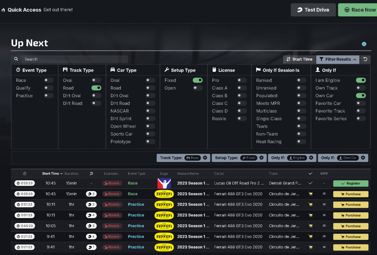 Guide to the New iRacing UI for Web UI users