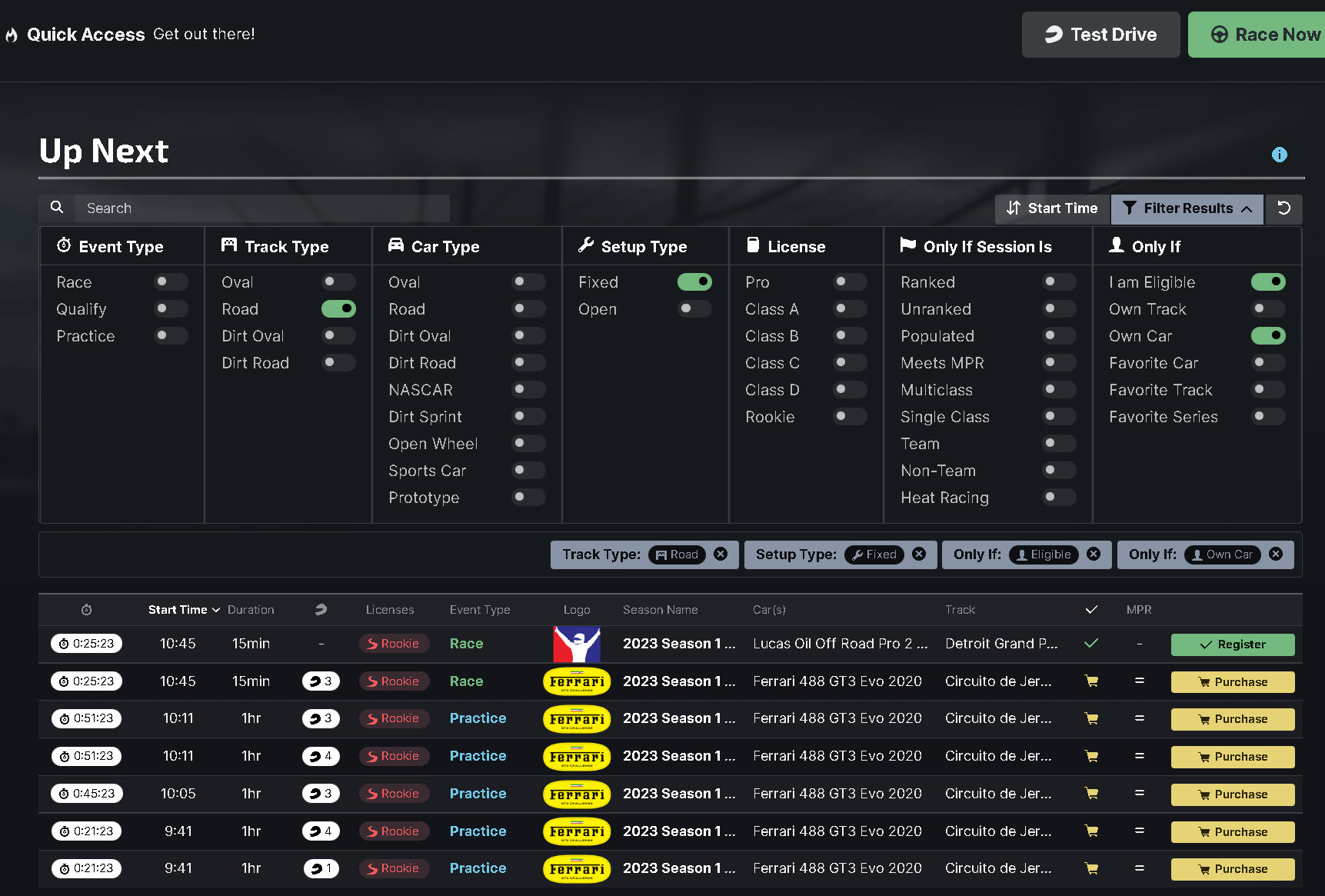Guide to the New iRacing UI for Web UI users